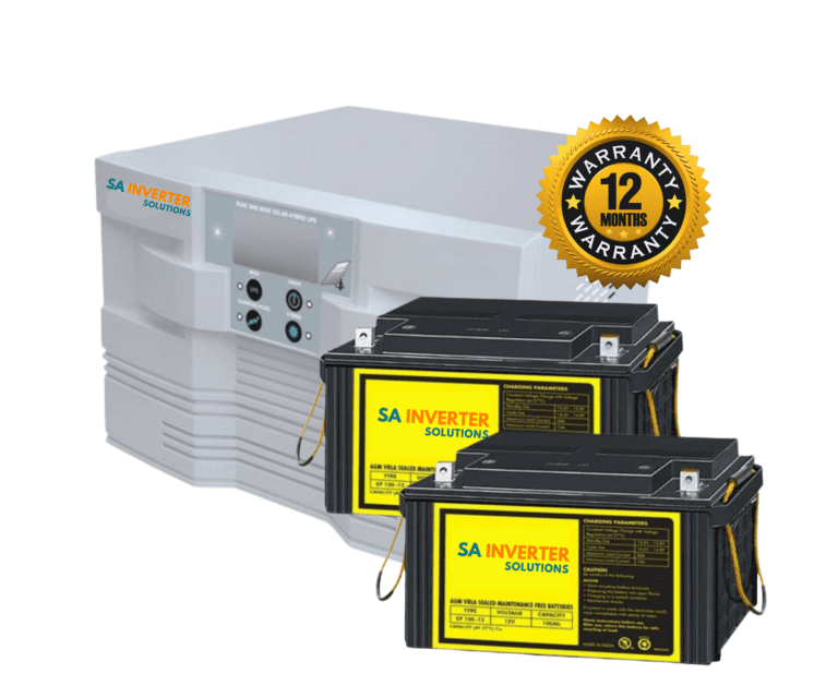 1450VA 24V Inverter + 2x200AH VRLA Battery - SA Inverter Solutions