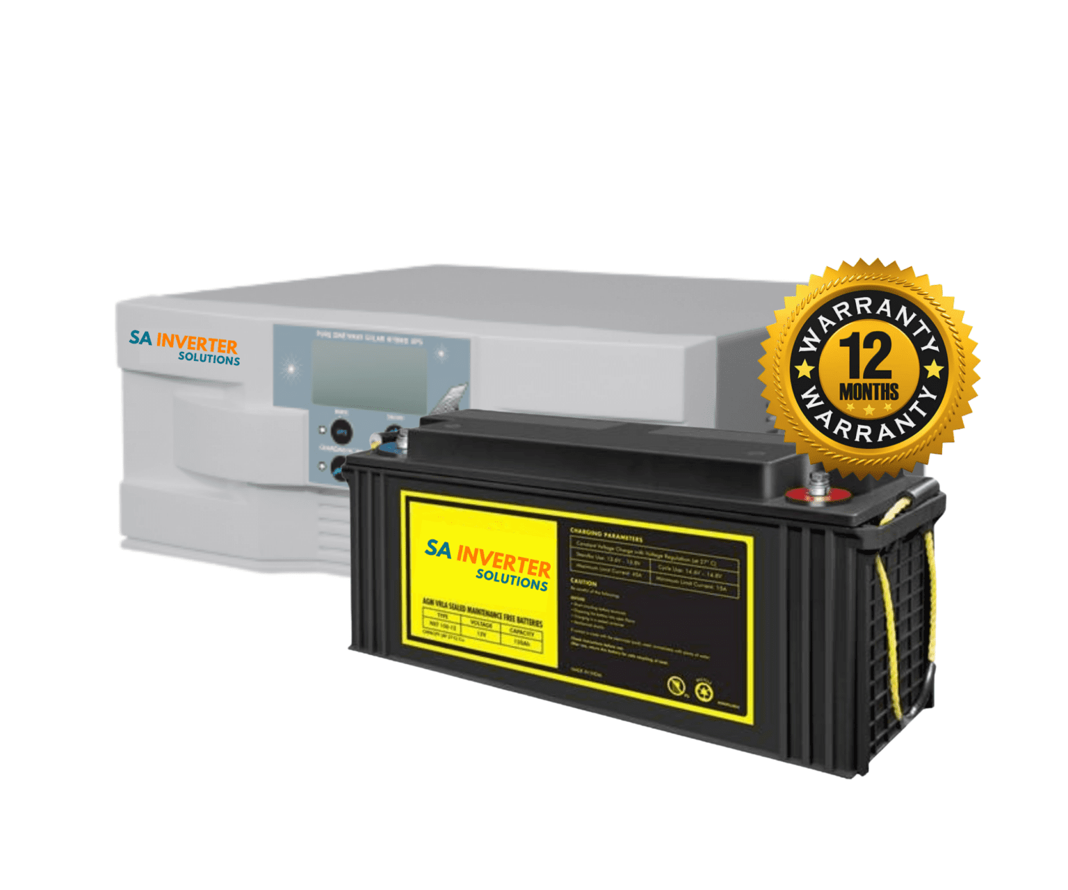 850VA 12V Inverter + 1x 200AH VRLA Battery - SA Inverter Solutions